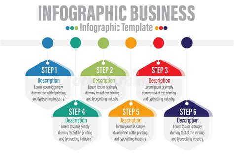 6 Steps Modern Timeline Diagram With 5 Squares Presentation Vector Infographic Infographic