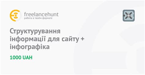 Структура информации для сайта инфографика • фриланс работа для специалиста • категория