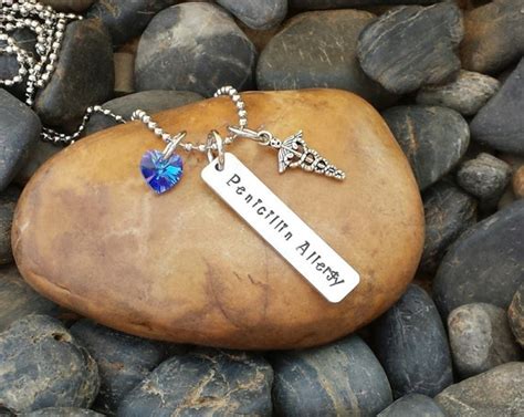 Allergy Necklace Allergy Jewelry Medical Alert Jewelry