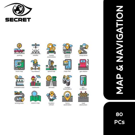 Map Icons Navigation Icon Map And Navigation Icon Map Etsy