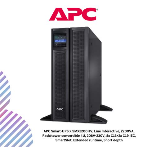 APC Smart UPS X SMX HV Line Interactive VA Rack Tower Convertible U V V X
