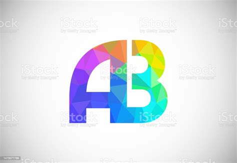 초기 편지 A B 낮은 폴리 로고 디자인 벡터 템플릿입니다 기업 비즈니스 아이덴티티에 대한 그래픽 알파벳 기호 0명에 대한 스톡 벡터 아트 및 기타 이미지 Istock