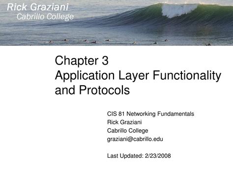 Ppt Chapter 3 Application Layer Functionality And Protocols