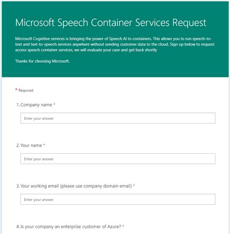Run Speech Service On Azure Container Instance Stack Overflow