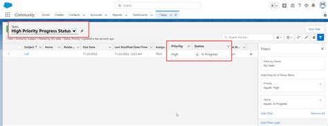 Create Task List View Salesforce Lightning