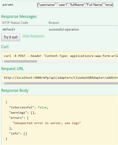 rest cloudant ibm mobilefirst 8 javascript adapter cannot add users