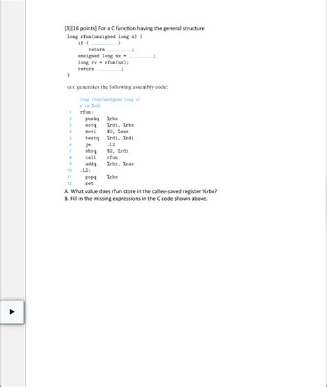 Solved 3 16 Points For A C Function Having The General