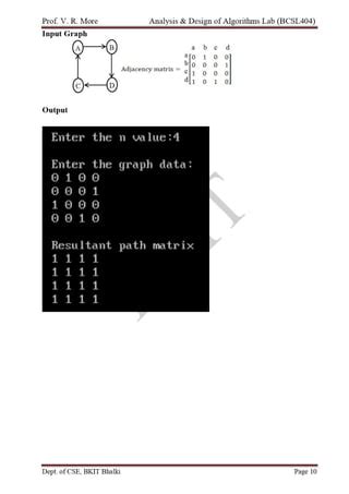 Analysis And Design Of Algorithm Lab Manual Bcsl Pdf