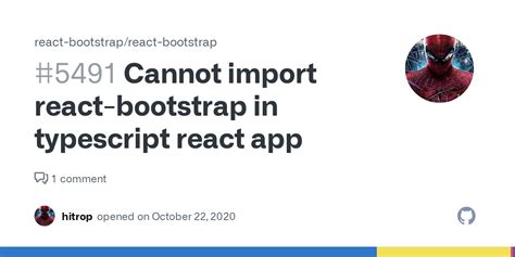 Cannot Import React Bootstrap In Typescript React App Issue React Bootstrap React