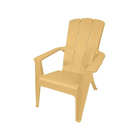 Stylewell Contour Adirondack Resin Patio Chair Stackable In Ochre