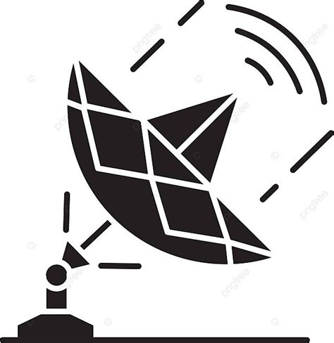 Global Telecommunication And Broadcasting Icon With Satellite Signal Vector Broadcasting