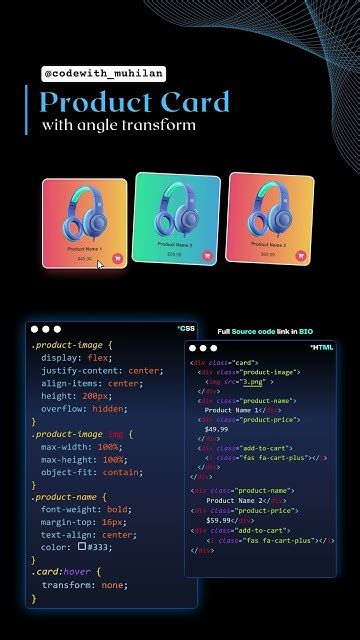 Product Card Pure Css ️ Codewithmuhilan Css Coding Youtube