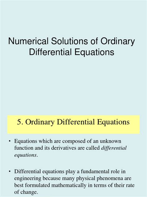 51 Initial Value Problem Ivp Differential Equations Partial