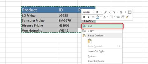 How To Move A Table In Excel Easy Guide Excel Wizard