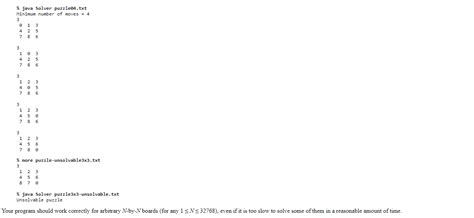 solved cos 226 programming assignment 8 puzzle write a