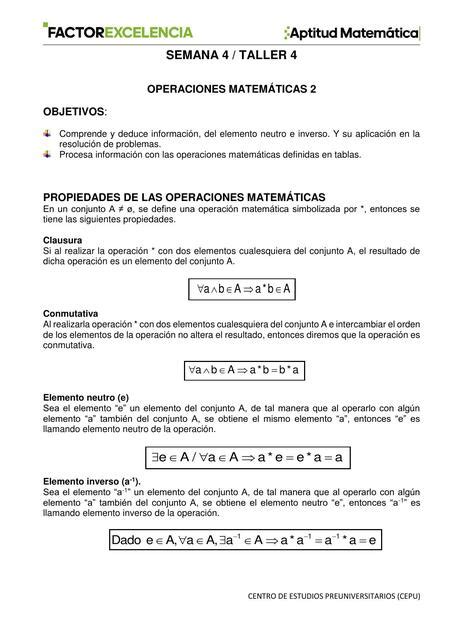 Teoria De Operaciones Matematicas Apuntes Preuniversitarios Udocz
