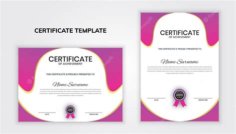 Premium Vector Modern Certificate Template With Curve Layout