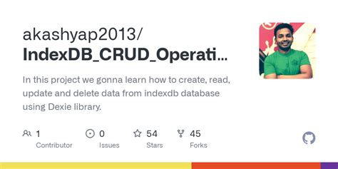 Github Akashyap2013indexdbcrudoperations In This Project We Gonna