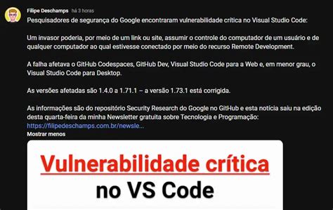 Urgente Vulnerabilidade No VS Code Leandro Silva JavaScript Java Angular DIO