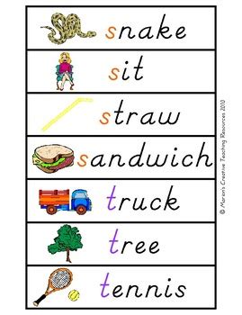 Initial Sound Displays Sorting Cards By Marion S Creative Teaching Resources