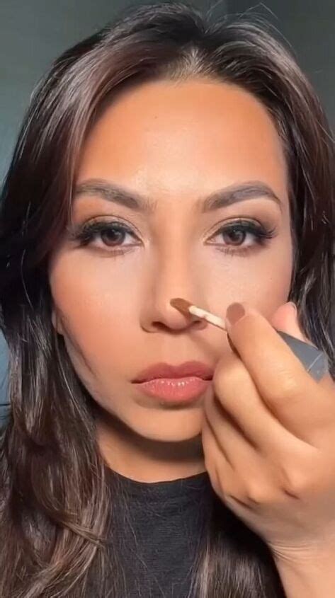 Quick And Easy Nose Contour Hack Tutorial Nose Contouring Contour Tutorial How To Apply Makeup