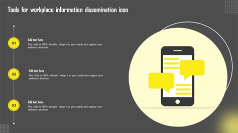 Tools For Workplace Information Dissemination Icon Ppt Slide