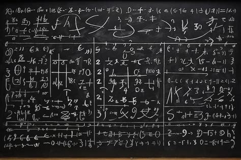 Mathematical Equations On A Chalkboard Premium Ai Generated Image
