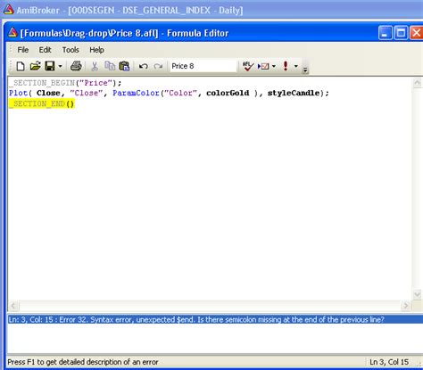 Dse Analysis Afl Code Writing Lesson 1