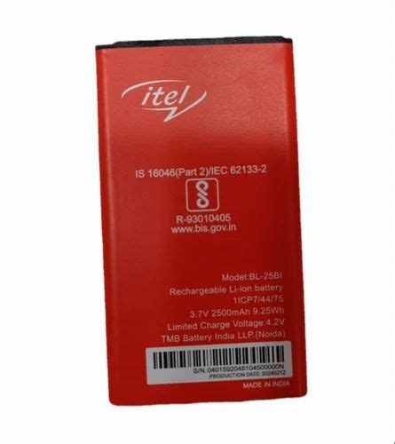 Mah Itel Bl Bi Mobile Battery At Piece Cell Phone Battery In Ahmedabad Id