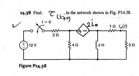 Solved 14 38 Find T In The Network Shown In Fig P14 38