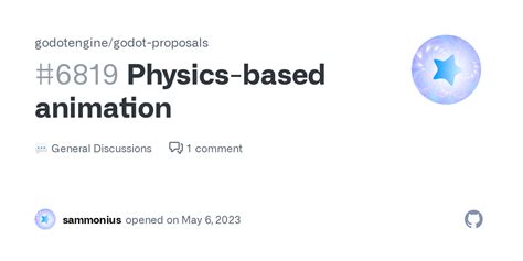 Physics Based Animation Godotengine Godot Proposals Discussion Github