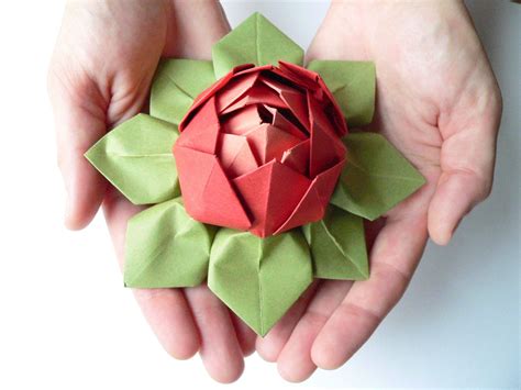 Origami Lotus Flower Decoration Or Favor Origami Lotus Flower Easy