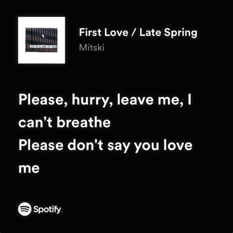 First Love Late Spring Pretty Lyrics Meaningful Lyrics Lyrics
