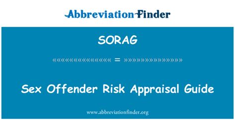 Sorag Significa Sexo Delincuente Guía De Evaluación De Riesgos Sex