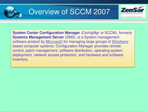 Ppt System Center Configuration Manager 2007 Powerpoint Presentation Id 2387046