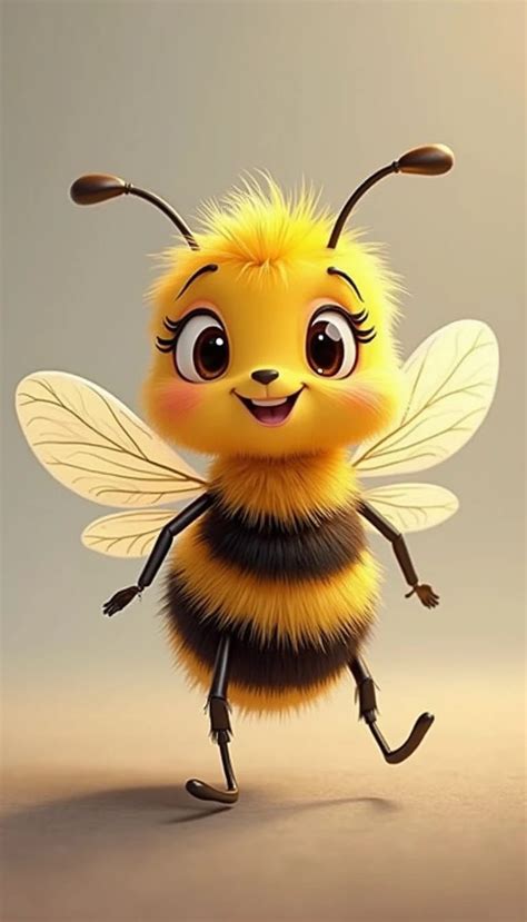 Dall E Prompt Cute Cartoon Bee With Happy Expression Sweet Prompt