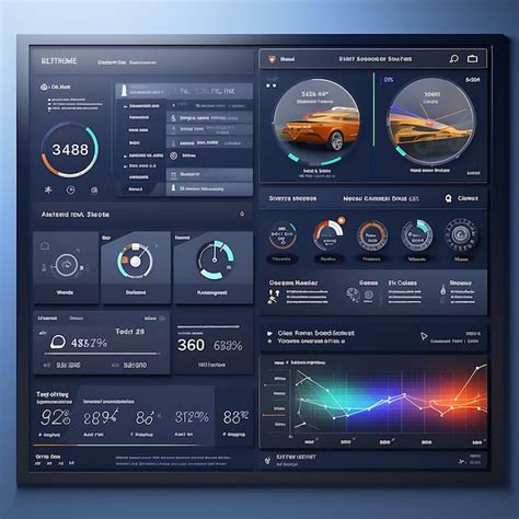 Premium Photo Web Dashboard Performance Metrics Dashboard With Performance Metrics And B