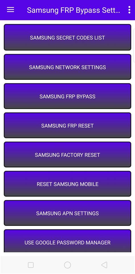 Samsung Frp Bypass Settings Apk For Android Download