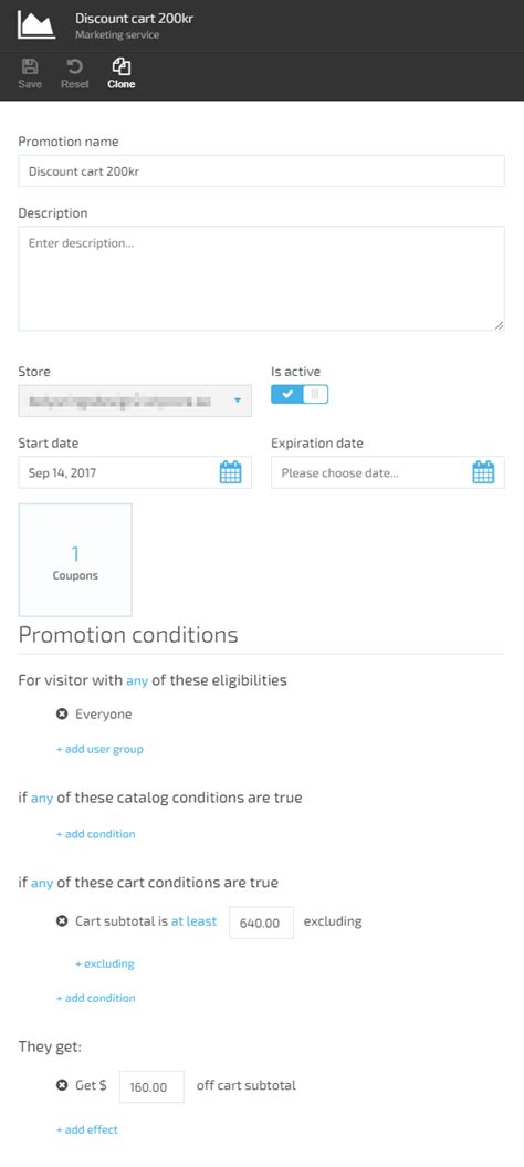Virtocommerce Cart Discount On Virto Commerce Marketing Module