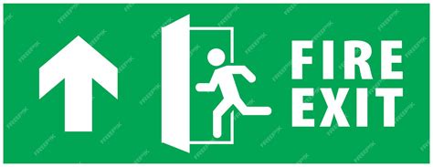 Сигнал аварийного выхода и пожарного выхода установлен Икона бегущего человека к двери Зелёный