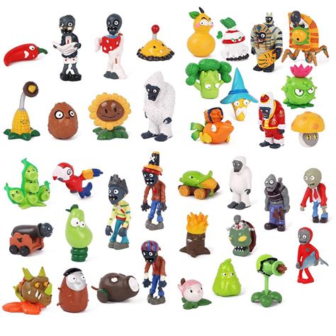 Mini Pvz Plants Vs Zombies 2 Action Figures Toy Doll Cartoon Solid Pvc