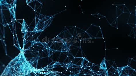 Abstract Motion Background Digital Plexus Funnel Swirl Loop Stock Video Video Of Global