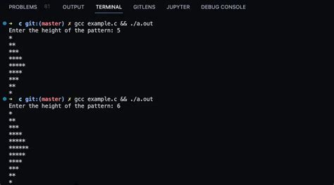 3 Different C Programs To Print A Half Diamond Star Pattern Codevscolor