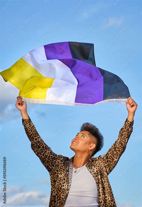 Gender Non Binary Asian Person Holding Gender Non Binary Representative