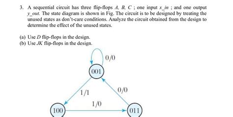 Solved 3 A Sequential Circuit Has Three Flip Flops Abc