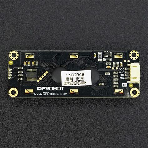 Gravity I2c 16x2 Arduino Lcd With Rgb Font Display Black The Pi Hut