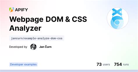 Webpage Dom And Css Analyzer Api In Python Deprecated · Apify