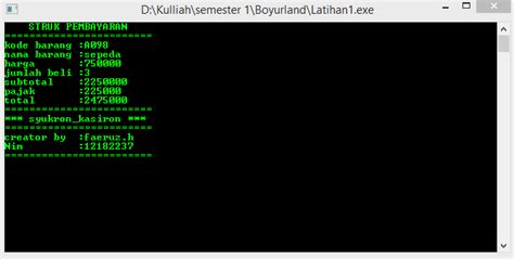 Cara Membuat Program Kasir Sederhana Dengan C