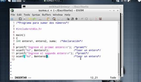 Uso De Scanf En Lenguaje C Gnulinux Lubuntu Youtube