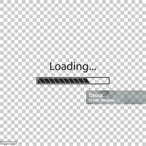 로딩 아이콘 투명 한 배경에 고립입니다 진행률 표시줄 아이콘입니다 평면 디자인입니다 벡터 일러스트 레이 션 0명에 대한 스톡